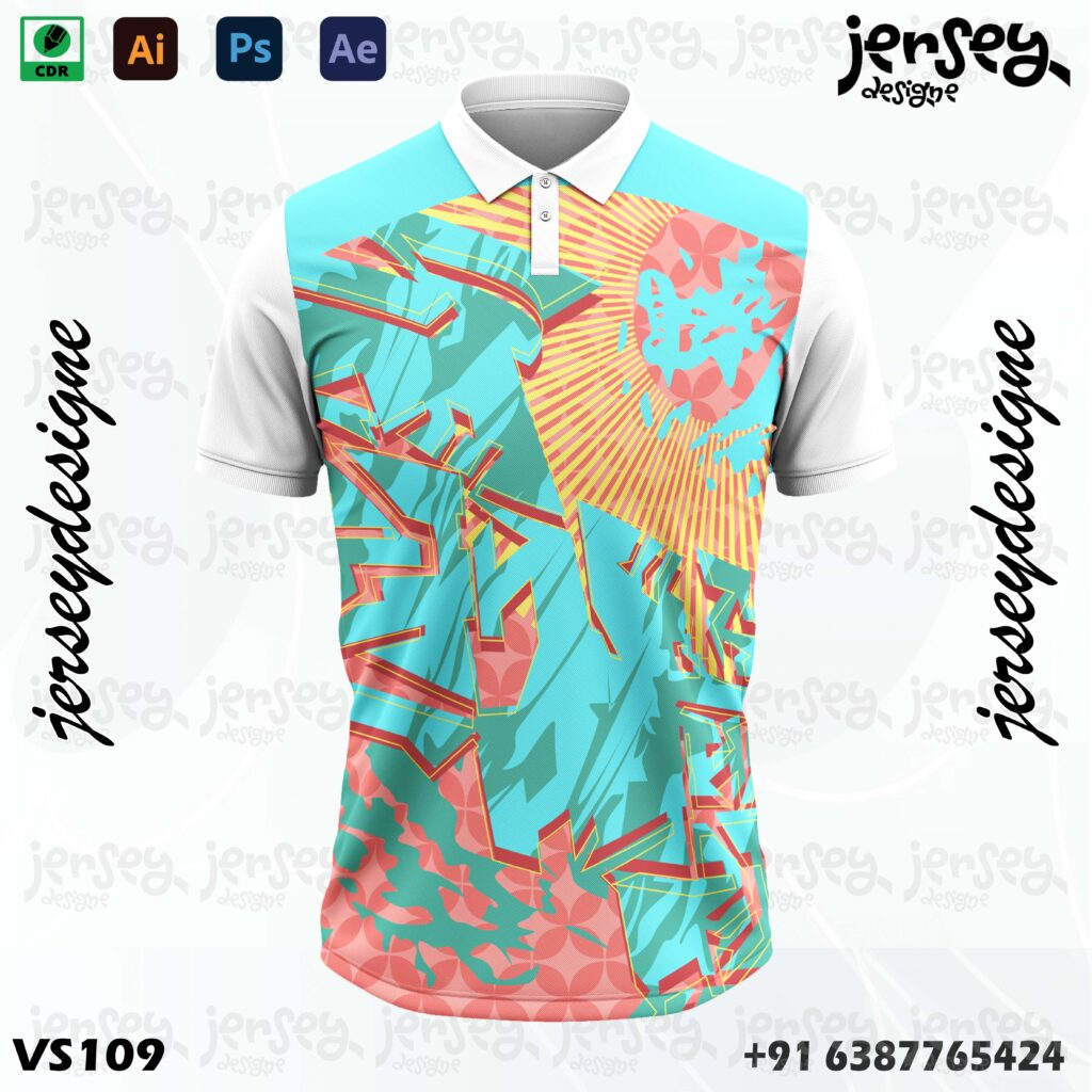Cricket Jersey Design Mix Colour- (Cdr) - Jersey designe